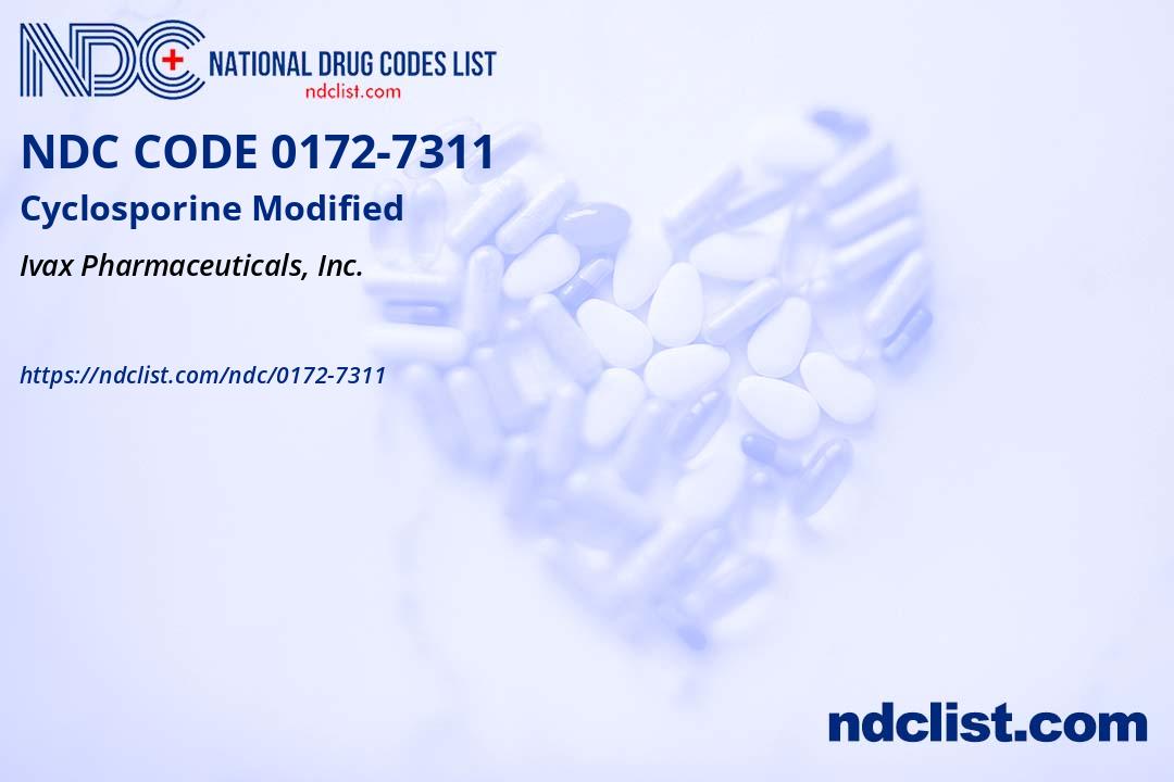 NDC 0172-7311 Cyclosporine Modified