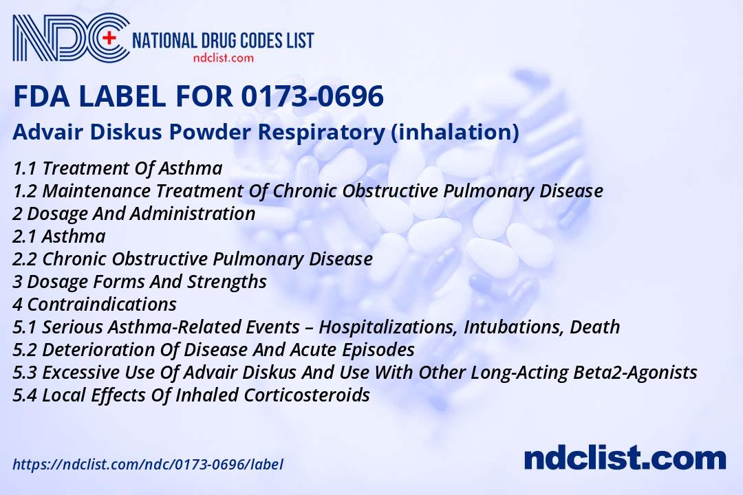 FDA Label for Advair Diskus Powder Respiratory (inhalation ...