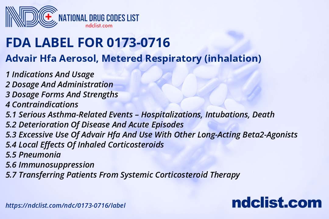 FDA Label for Advair Hfa Aerosol, Metered Respiratory (inhalation ...