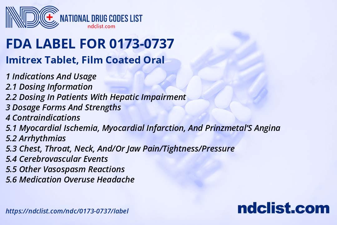 FDA Label for Imitrex Tablet, Film Coated Oral - Indications, Usage ...