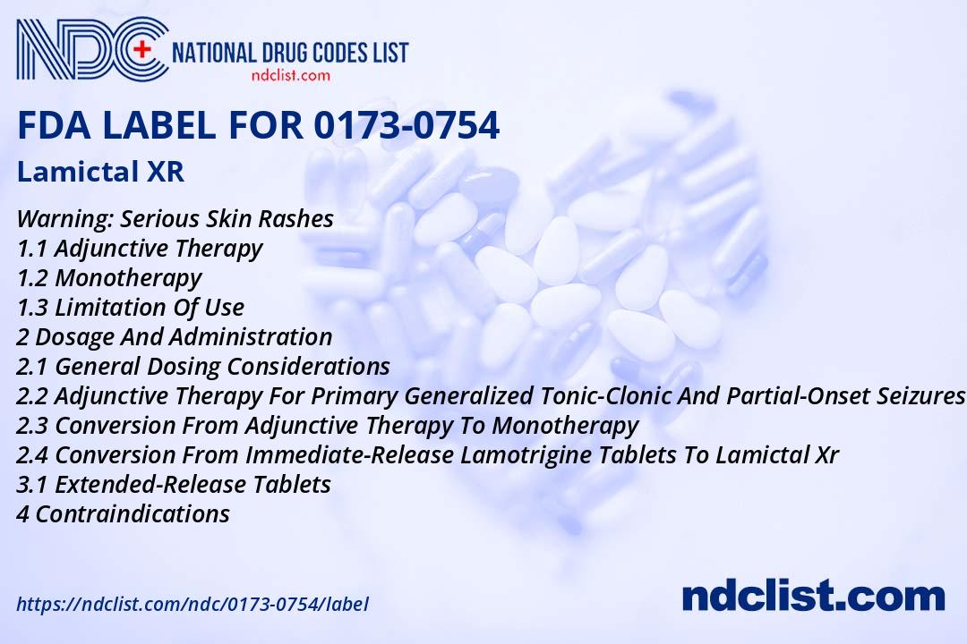 Lamictal- FDA Label NDC0173-0754