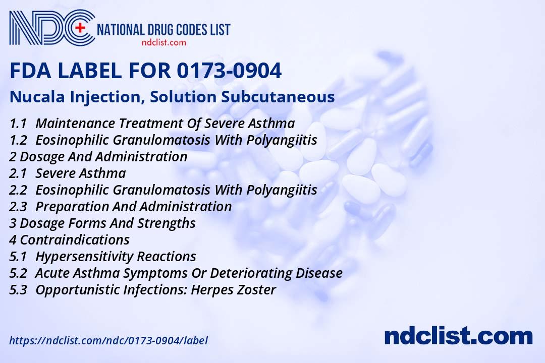 FDA Label for Nucala Injection, Solution Subcutaneous - Indications ...