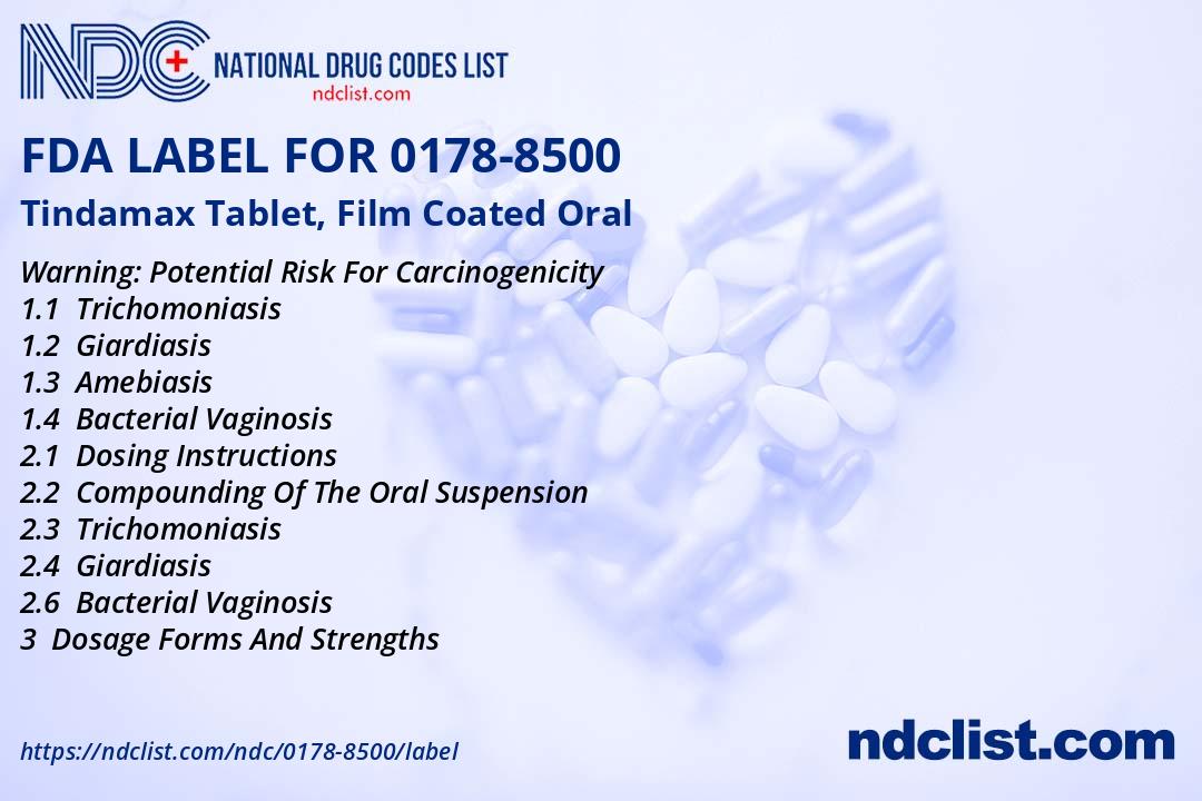 FDA Label for Tindamax Tablet, Film Coated Oral - Indications, Usage ...