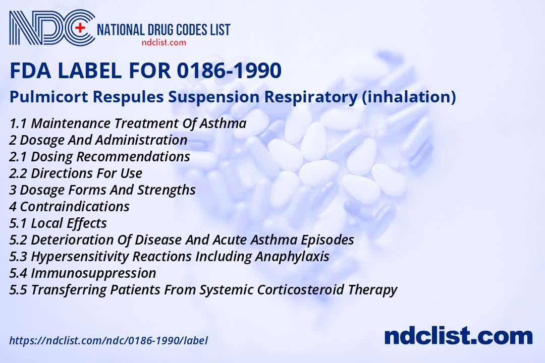 FDA Label for Pulmicort Respules Suspension Respiratory (inhalation ...