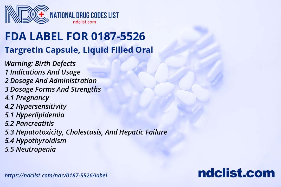 FDA Label for Targretin Capsule, Liquid Filled Oral - Indications ...