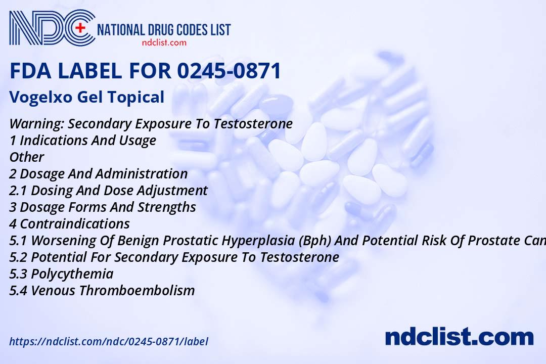 FDA Label for Vogelxo Gel Topical - Indications, Usage & Precautions