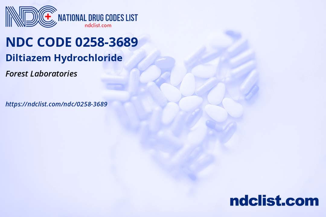 NDC 0258-3689 Diltiazem Hydrochloride