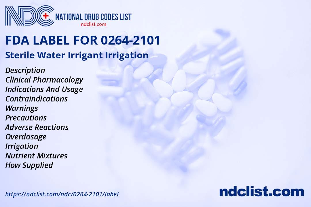 Sterile Water Irrigant- FDA Label NDC0264-2101
