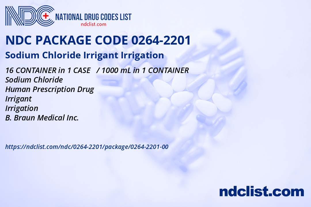 NDC Package 0264-2201-00 Sodium Chloride Irrigant Irrigation