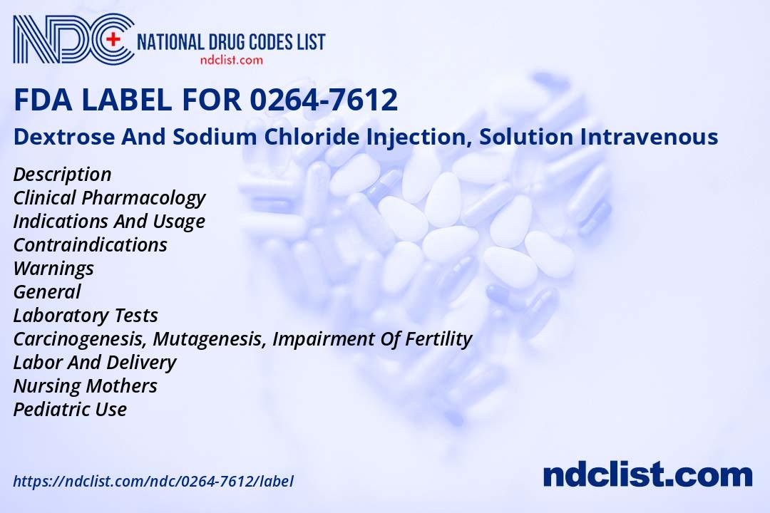 FDA Label for Dextrose And Sodium Chloride Injection, Solution ...