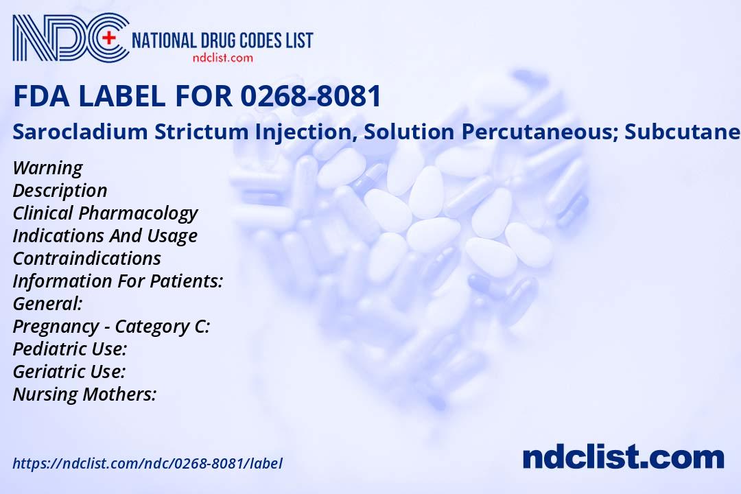 FDA Label for Sarocladium Strictum Injection, Solution Percutaneous ...