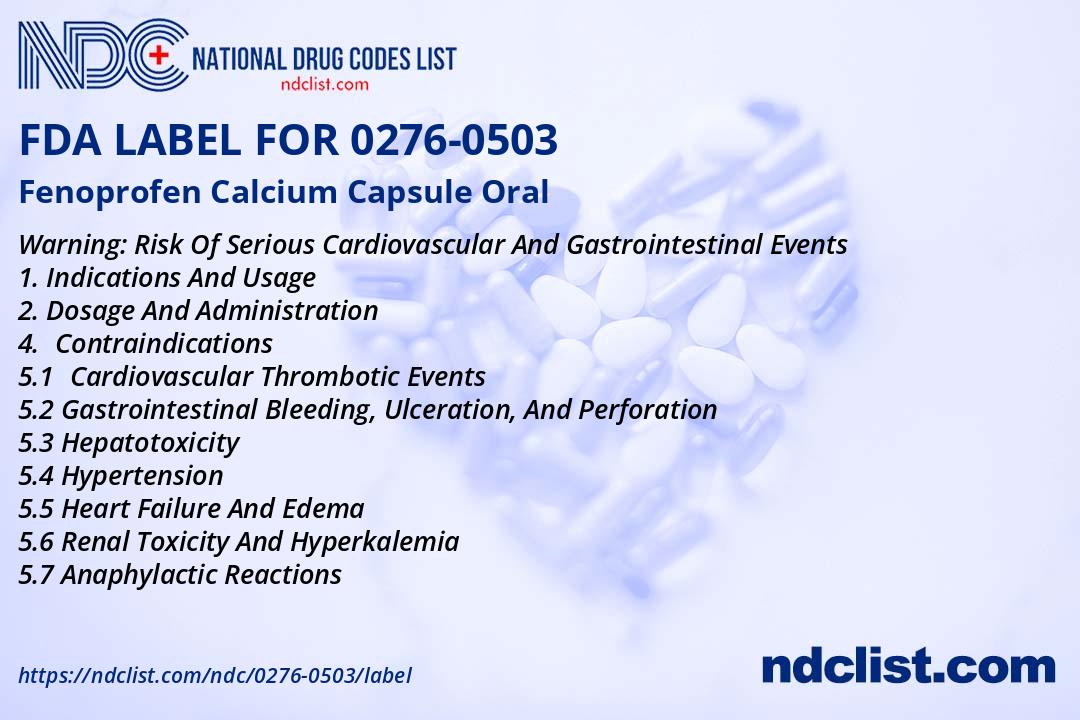 FDA Label for Fenoprofen Calcium Capsule Oral - Indications, Usage ...