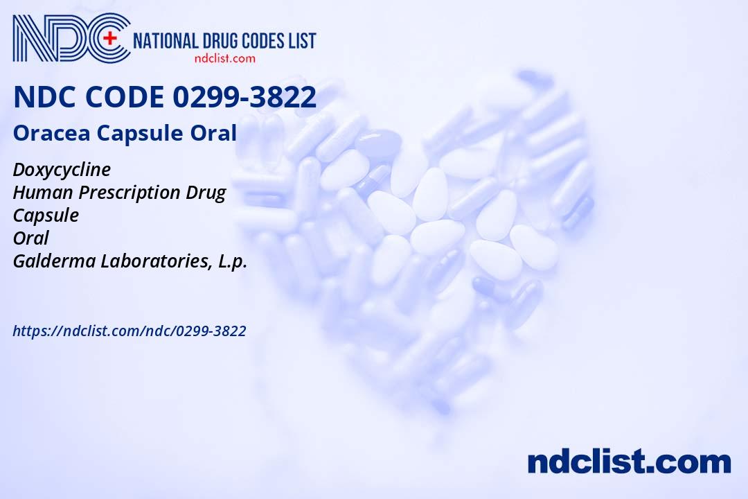 NDC 0299-3822 Oracea Capsule Oral