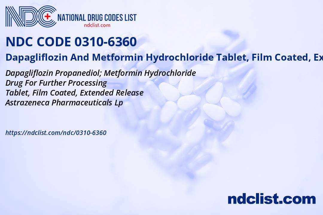 Dapagliflozin And Metformin Hydrochloride NDC 0310-6360