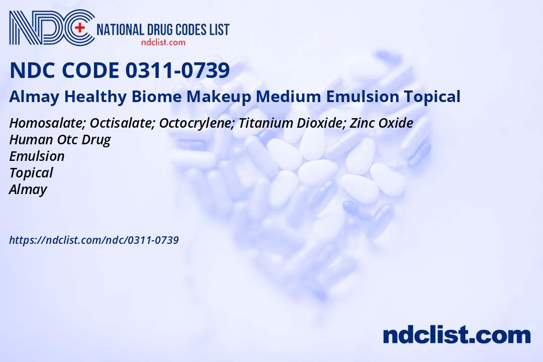 NDC 0311-0739 Almay Healthy Biome Makeup Medium Emulsion Topical