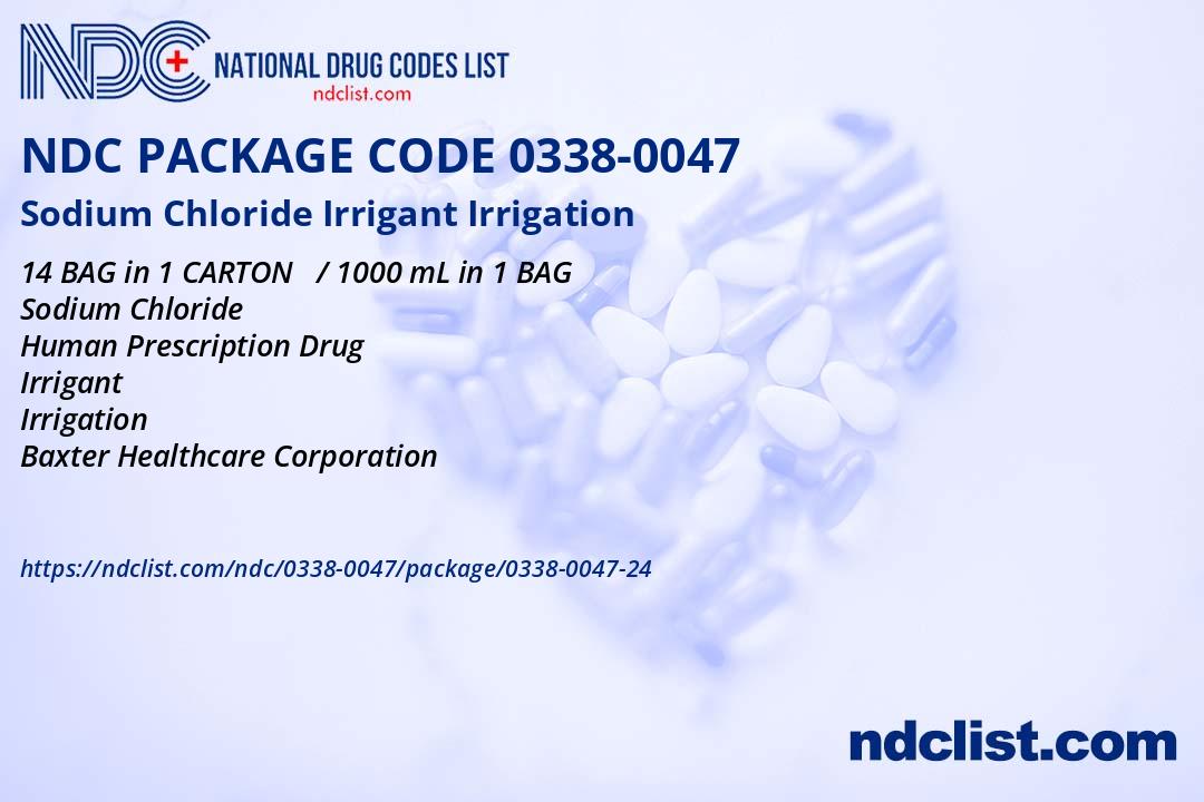 NDC Package 0338-0047-24 Sodium Chloride Irrigant Irrigation