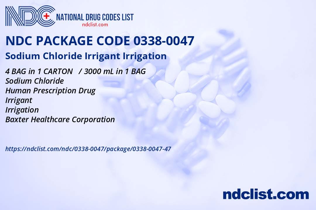 NDC Package 0338-0047-47 Sodium Chloride Irrigant Irrigation