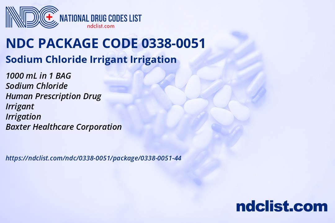 NDC Package 0338-0051-44 Sodium Chloride Irrigant Irrigation
