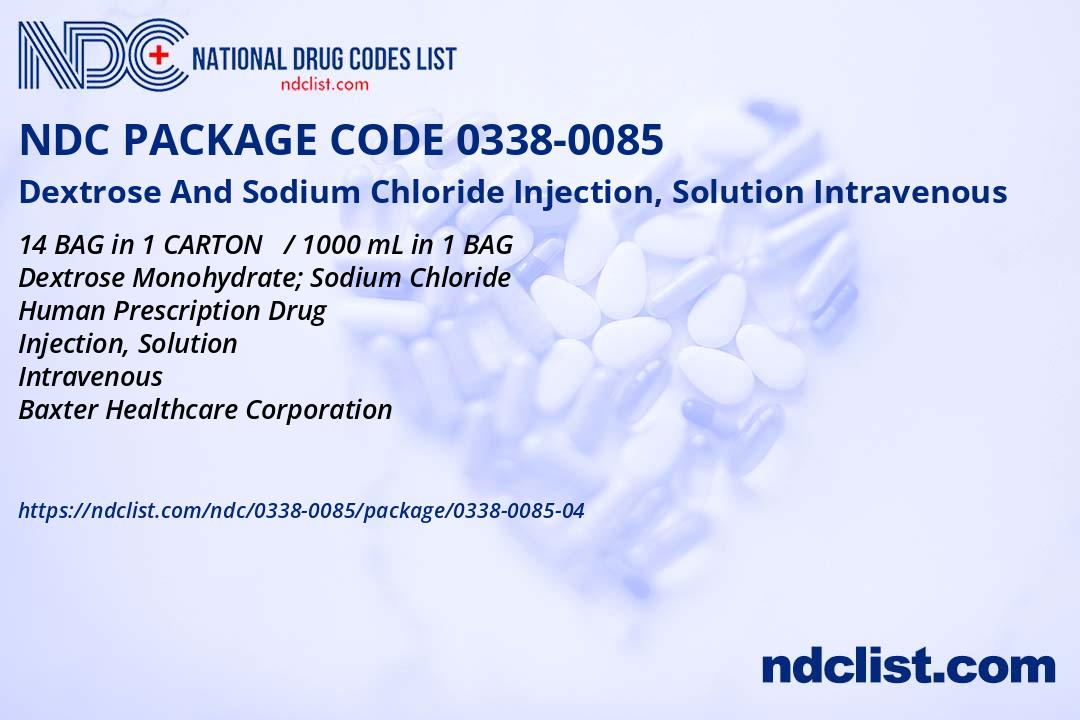 Dextrose And Sodium Chloride NDC Package 0338-0085-04