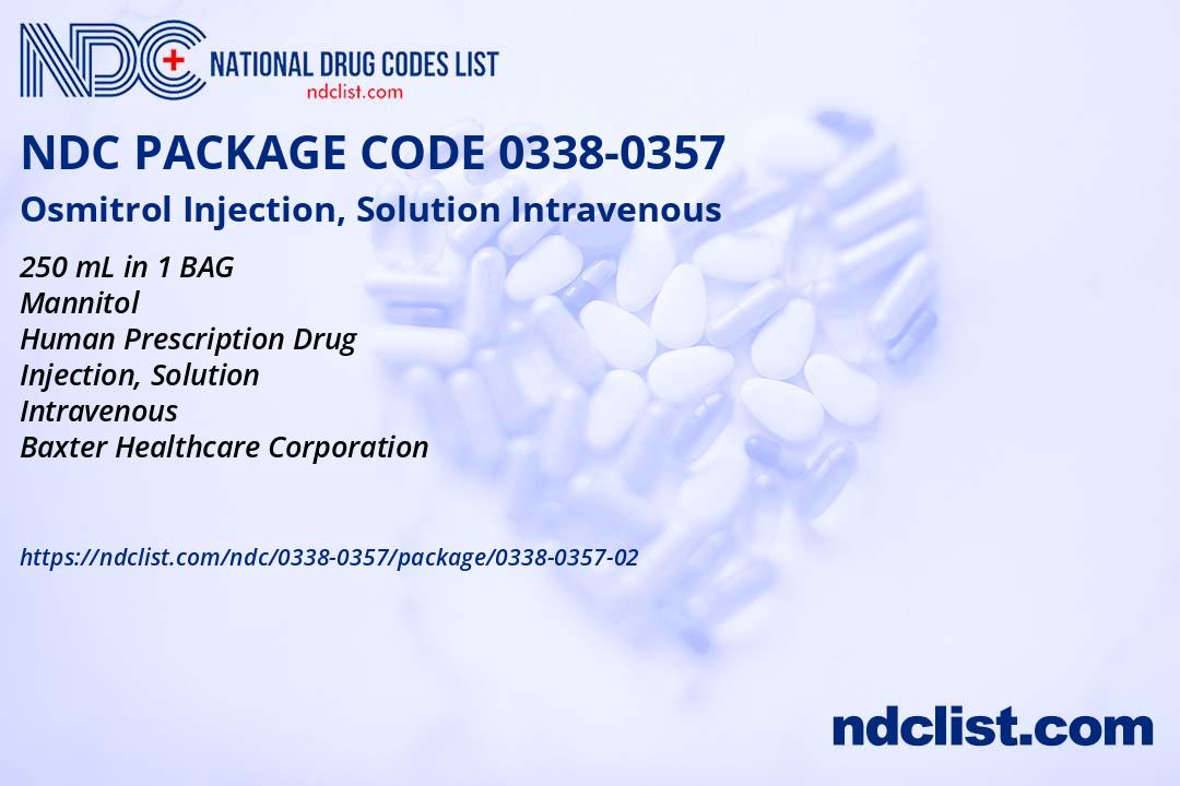 Osmitrol Injection, Solution- NDC0338-0357-02