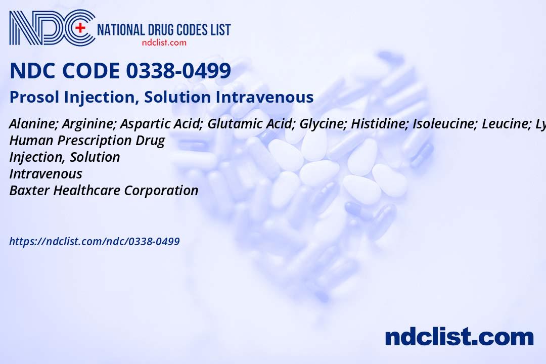 NDC 0338-0499 Prosol Injection, Solution Intravenous