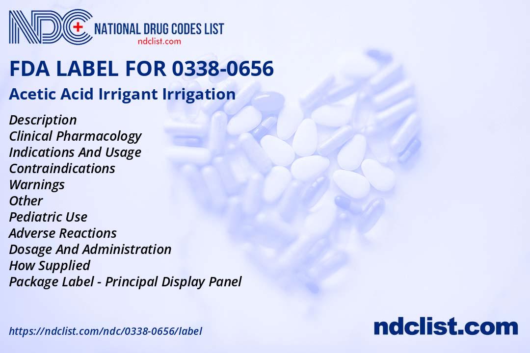 FDA Label for Acetic Acid Irrigant Irrigation - Indications, Usage ...