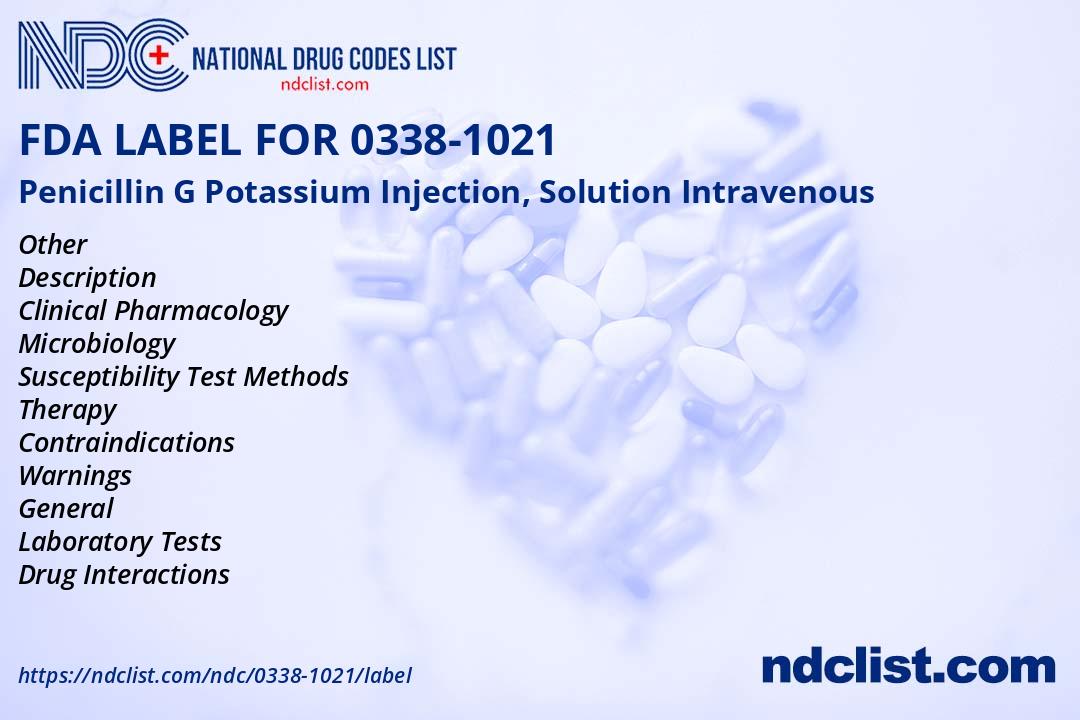 FDA Label for Penicillin G Potassium Injection, Solution Intravenous ...