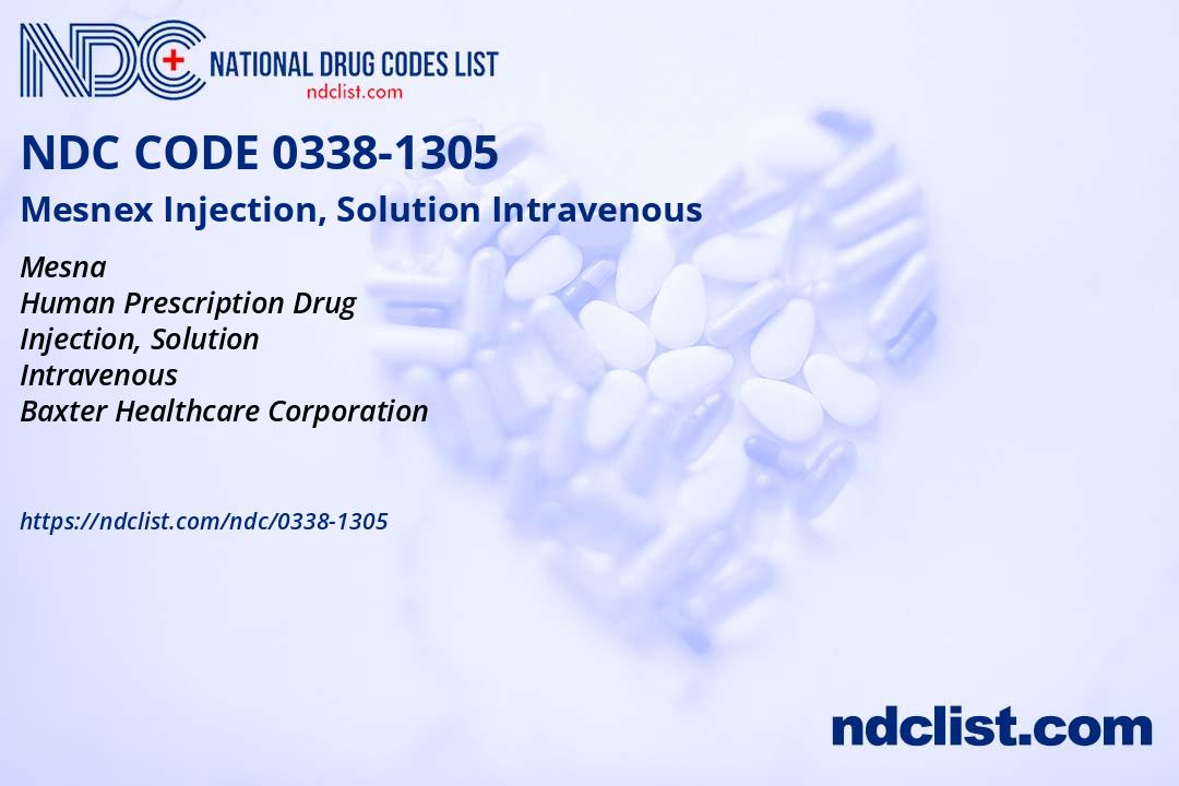 NDC 0338-1305 Mesnex Injection, Solution Intravenous