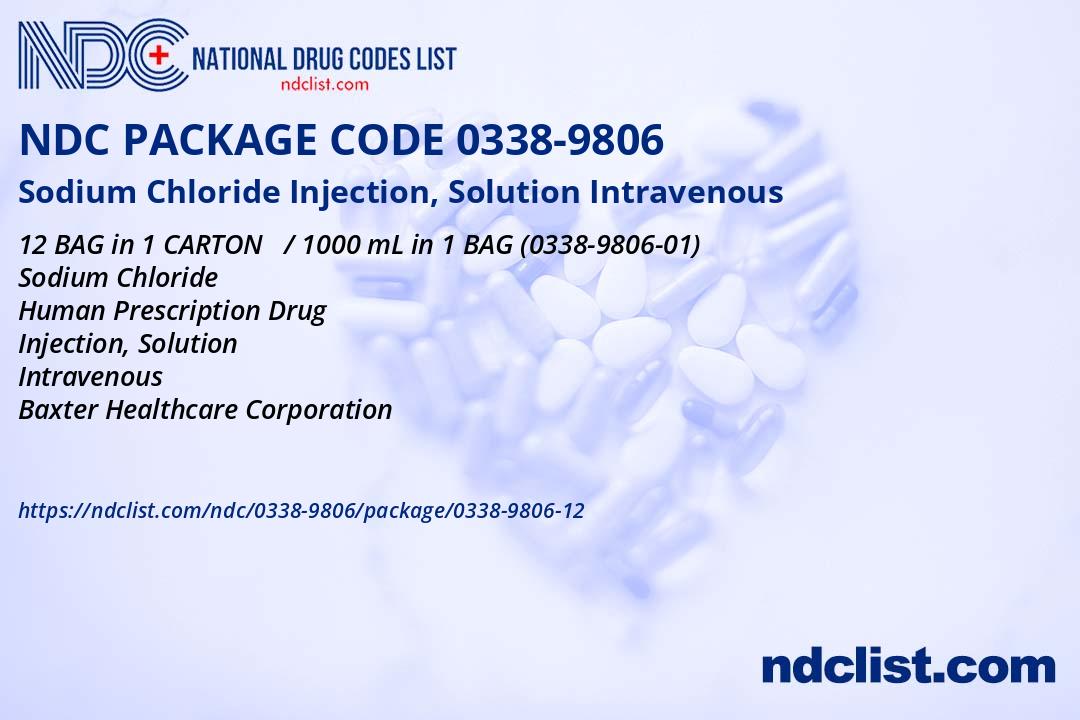 NDC Package 0338-9806-12 Sodium Chloride Injection, Solution Intravenous
