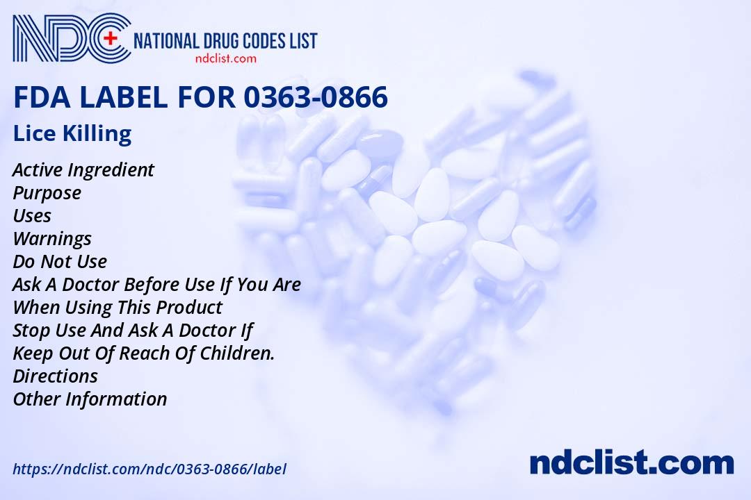 FDA Label for Lice Killing - Indications, Usage & Precautions