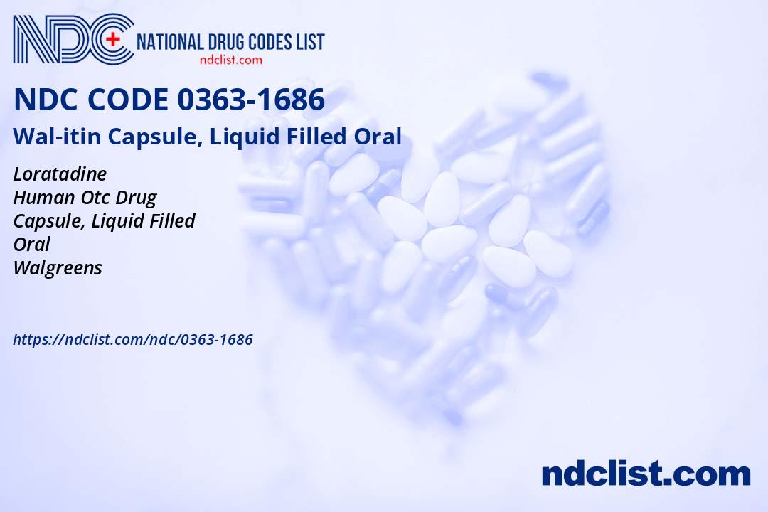 NDC 0363-1686 Wal-itin Capsule, Liquid Filled Oral