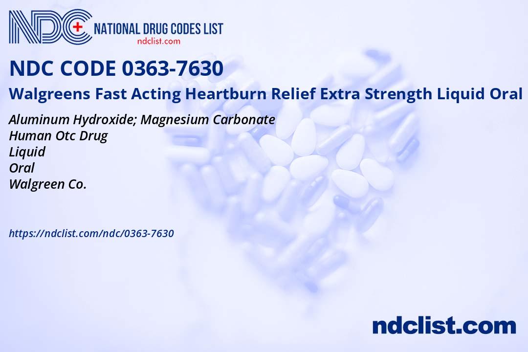 Walgreens Fast Acting Heartburn Relief Ext NDC 0363-7630