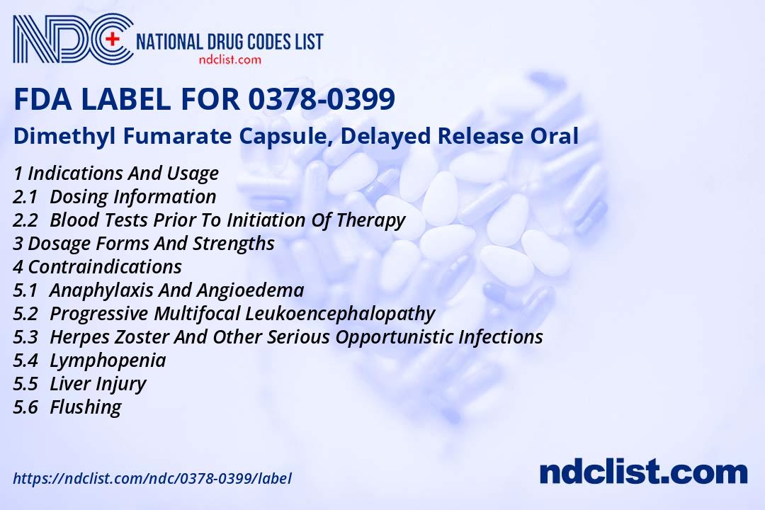 FDA Label for Dimethyl Fumarate Capsule, Delayed Release Oral ...