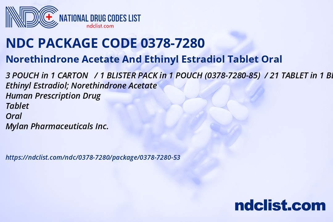 NDC Package 0378-7280-53 Norethindrone Acetate And Ethinyl Estradiol ...
