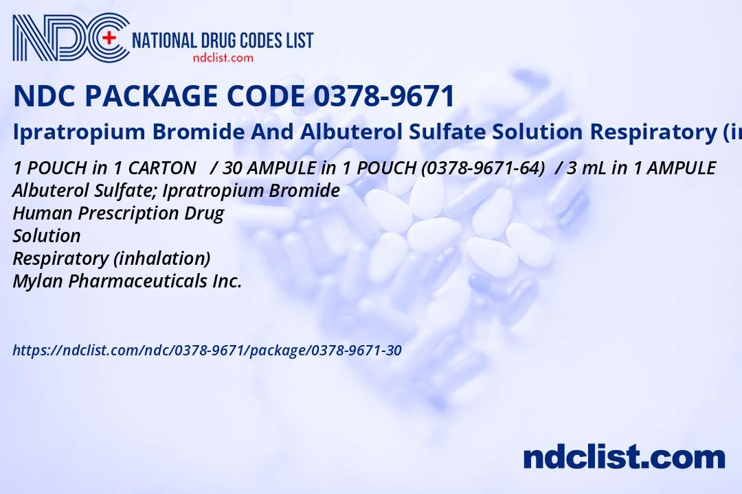 NDC Package 0378-9671-30 Ipratropium Bromide And Albuterol Sulfate ...