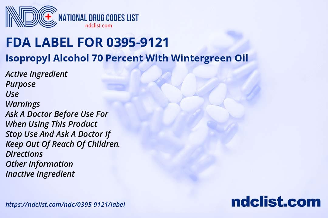 Isopropyl Alcohol 70 Percent With- FDA Label NDC0395-9121