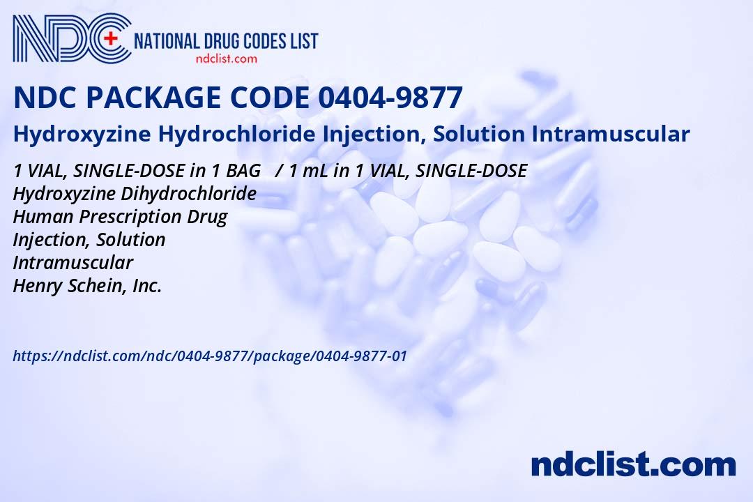 Hydroxyzine Hydrochloride NDC Package 0404-9877-01