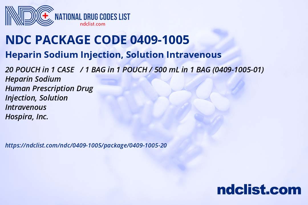 Heparin Sodium Injection, Solution- NDC0409-1005-20