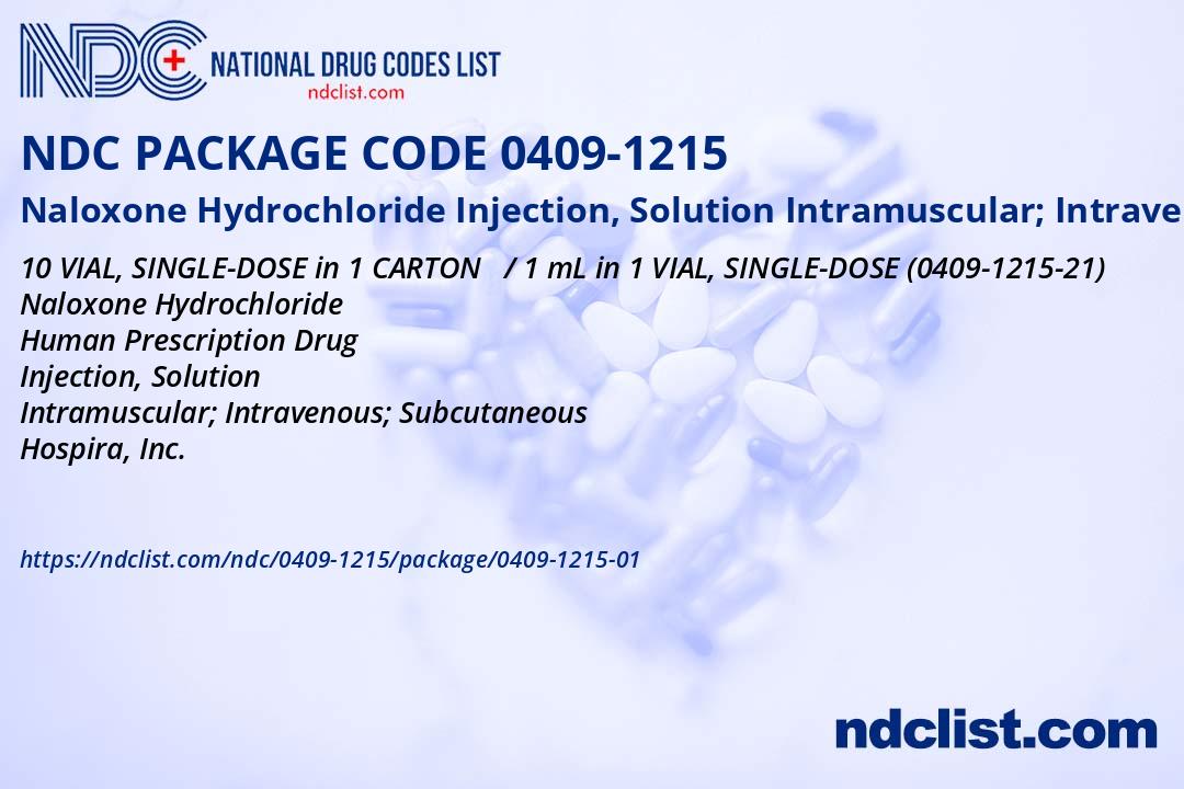 NDC Package 0409-1215-01 Naloxone Hydrochloride Injection, Solution ...