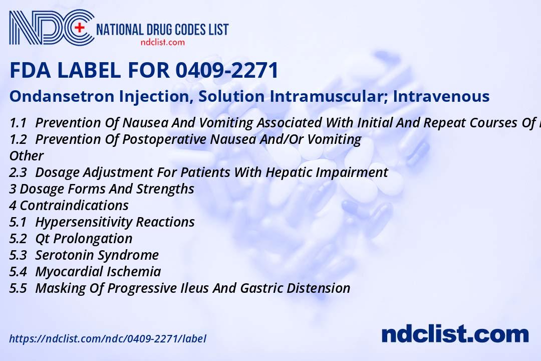 FDA Label for Ondansetron Injection, Solution Intramuscular ...