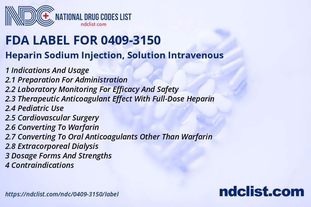 FDA Label for Heparin Sodium Injection, Solution Intravenous ...