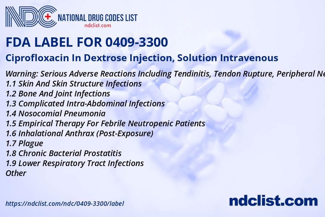 FDA Label for Ciprofloxacin In Dextrose Injection, Solution Intravenous ...