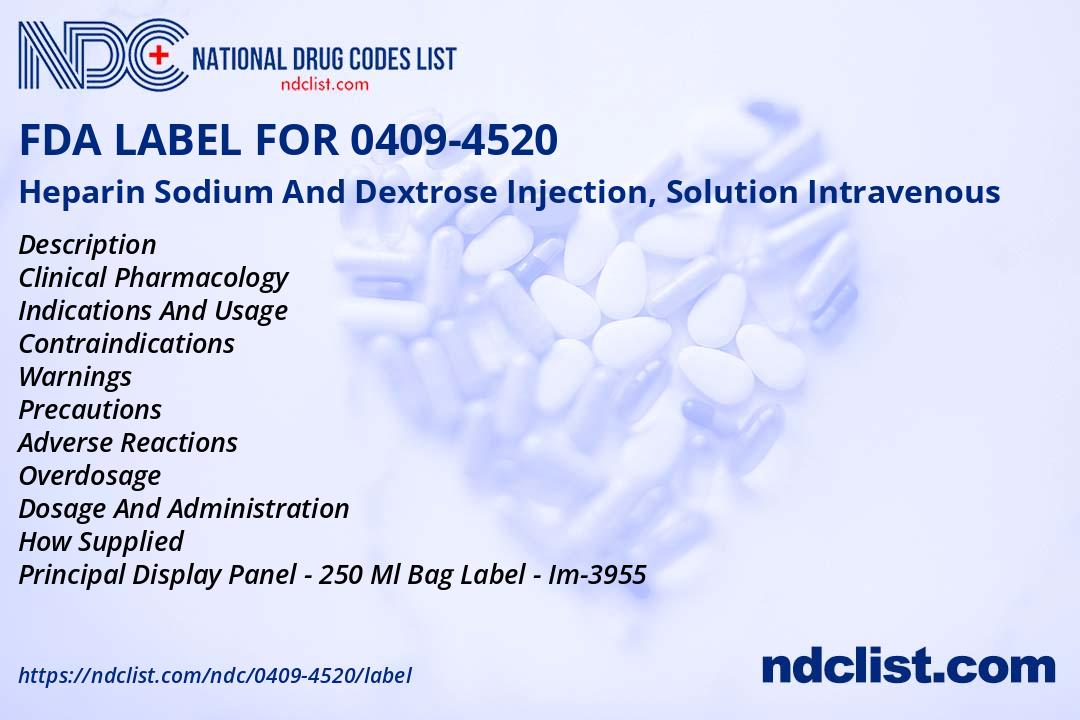 FDA Label for Heparin Sodium And Dextrose Injection, Solution ...