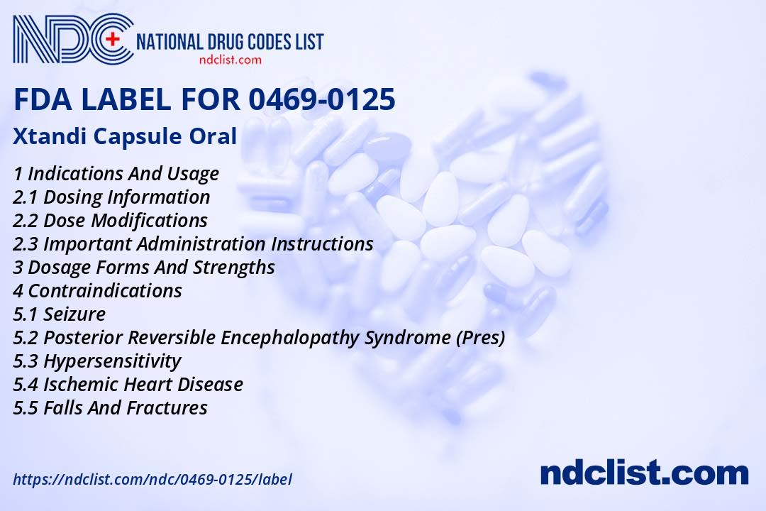 FDA Label for Xtandi Capsule Oral - Indications, Usage & Precautions