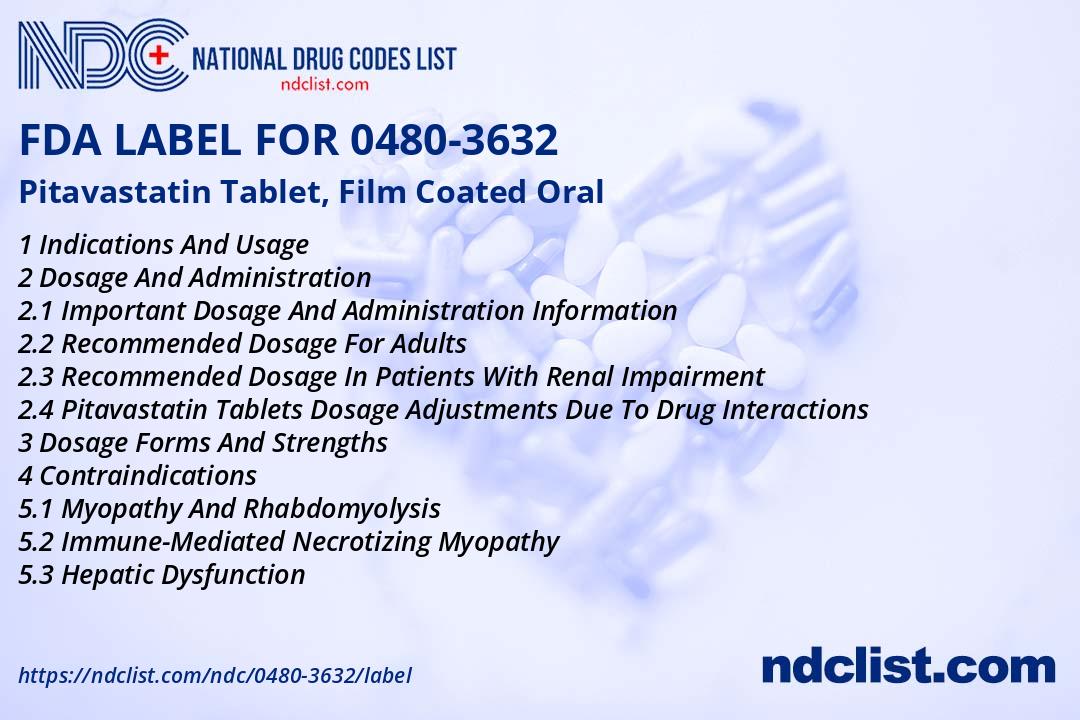 FDA Label for Pitavastatin Tablet, Film Coated Oral - Indications ...