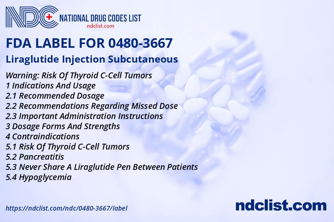 FDA Label for Liraglutide Injection Subcutaneous - Indications, Usage ...