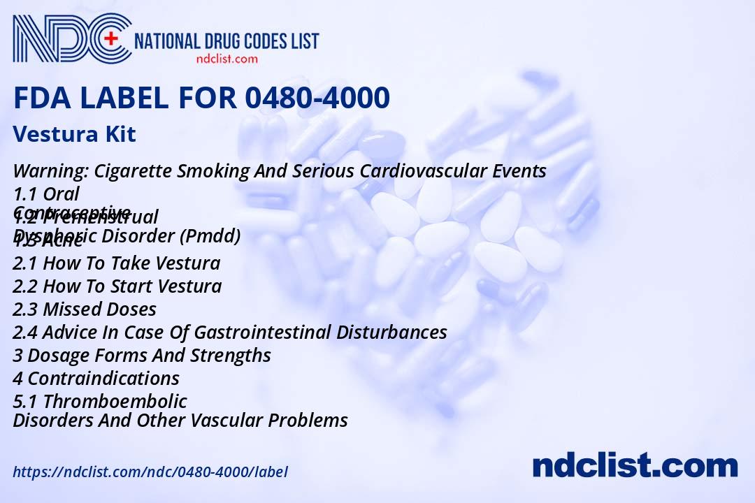 Vestura Kit FDA Label - NDC 0480-4000
