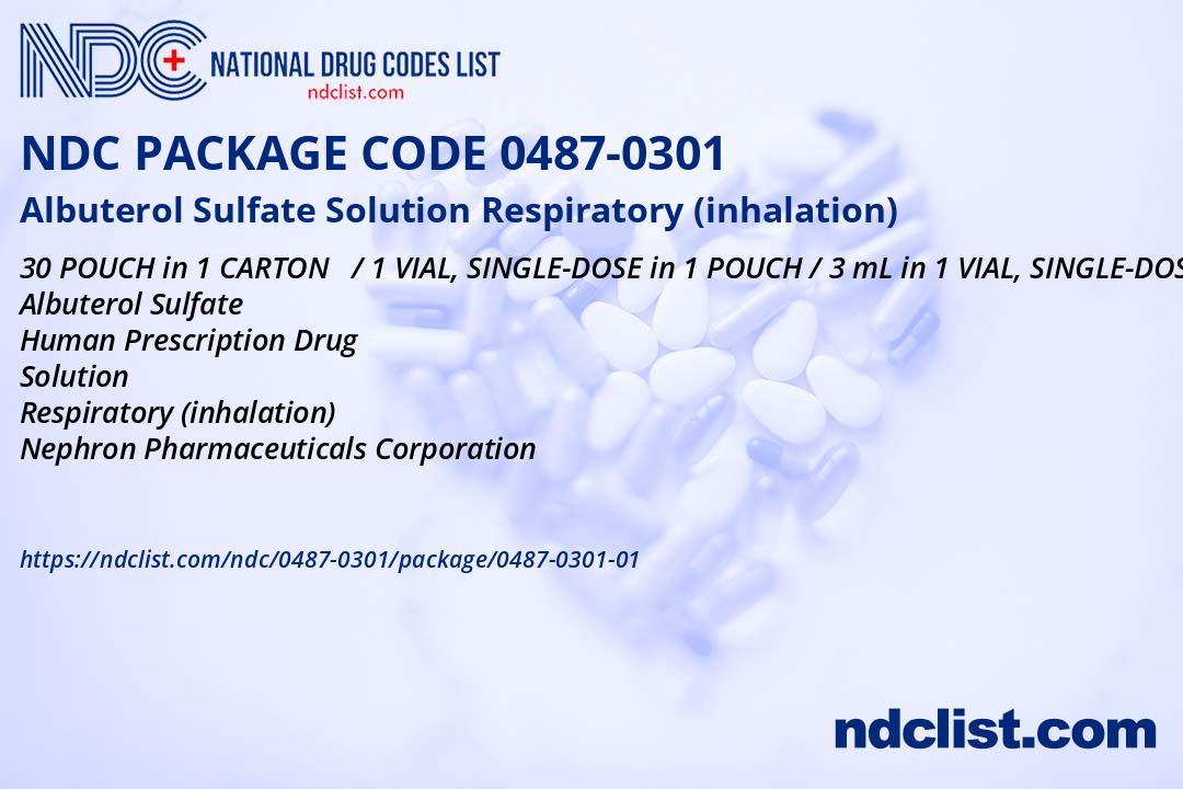Albuterol Sulfate Solution- NDC0487-0301-01