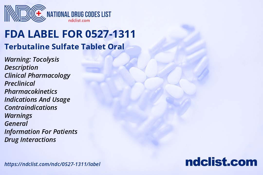 FDA Label for Terbutaline Sulfate Tablet Oral - Indications, Usage ...