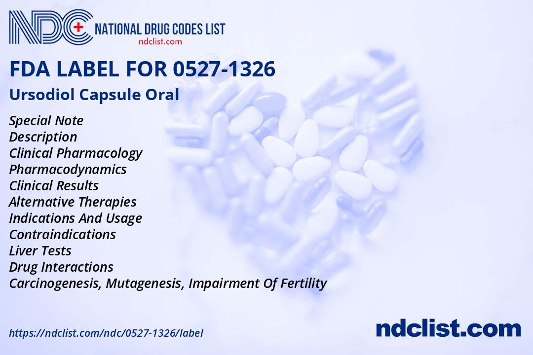 FDA Label for Ursodiol Capsule Oral - Indications, Usage & Precautions